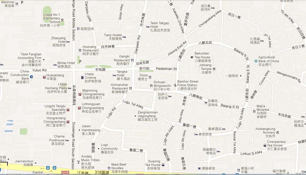 Lhasa Tourist Maps 2014 | Lhasa Travel Maps | Where is Lhasa in Tibet